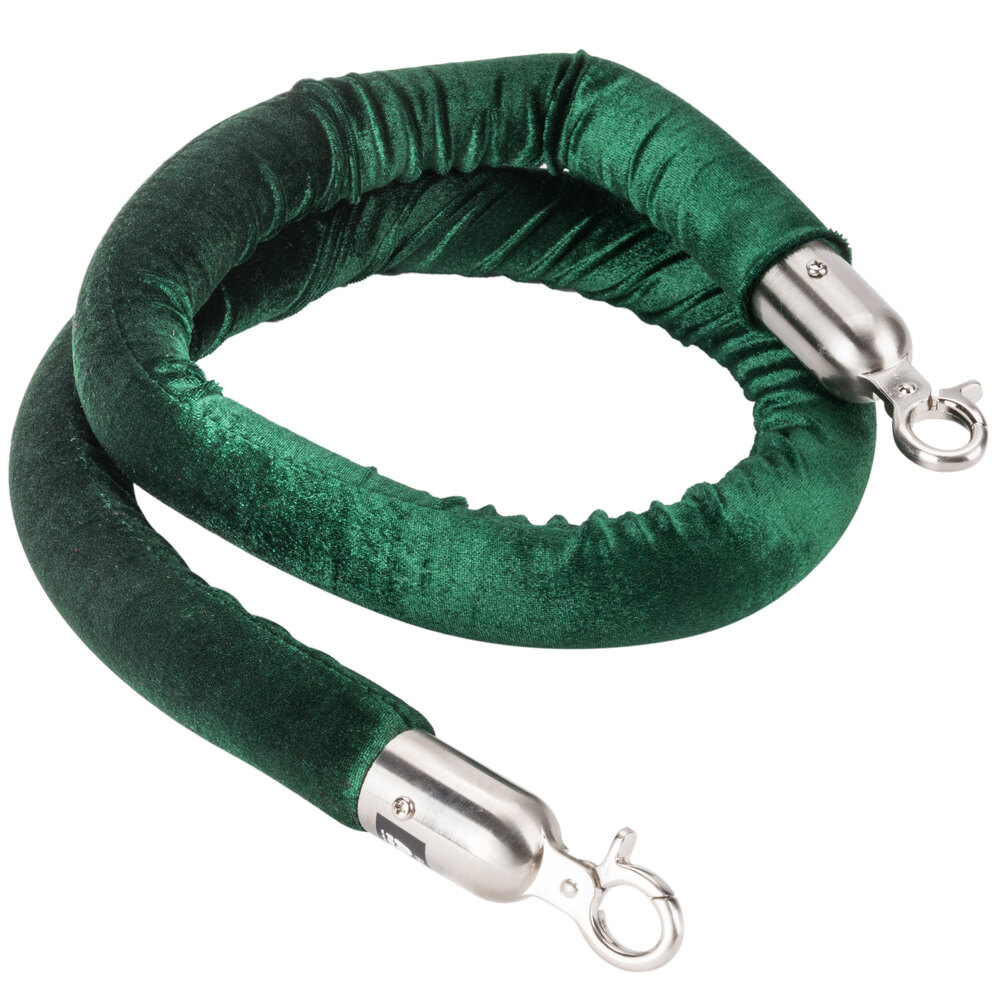 Aarco Green 5' Rope with Satin Ends for Crowd Control TR-48