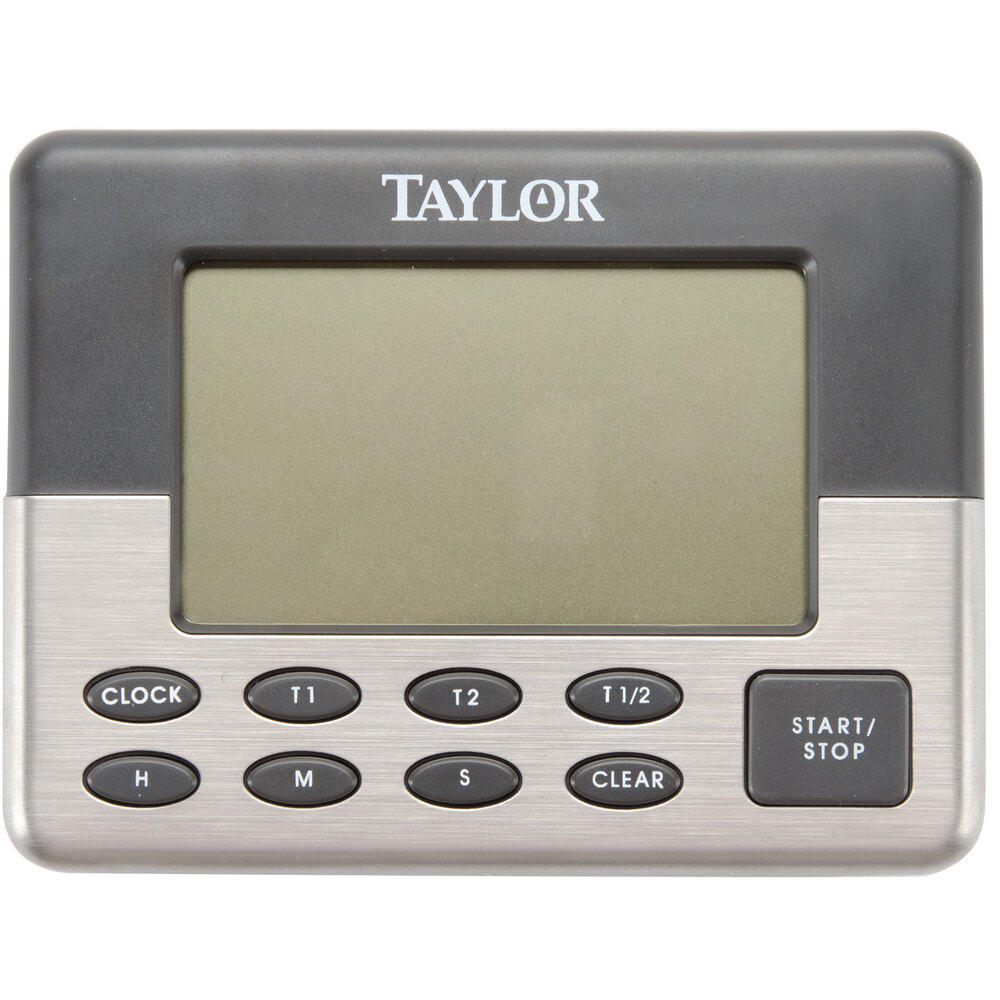 Taylor 5872-9 Jumbo Digital Dual Event Kitchen Timer with Memory and Clock