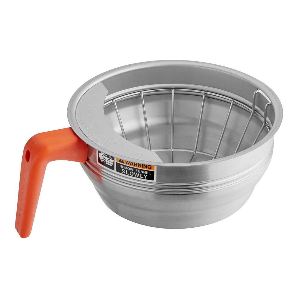 Bunn 20216.0001 Stainless Steel Funnel Assembly with Orange Handle for ...