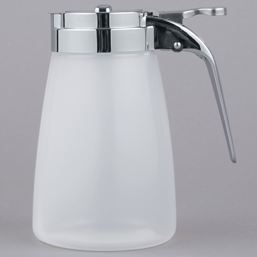 TableCraft PP10CP 10 oz. Polypropylene Modern Syrup Dispenser with ...