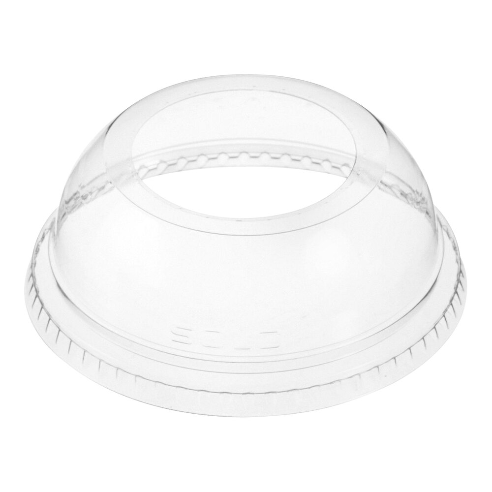 Dart DLW662 Clear Plastic Dome Lid with 2" Hole - 1,000/Case