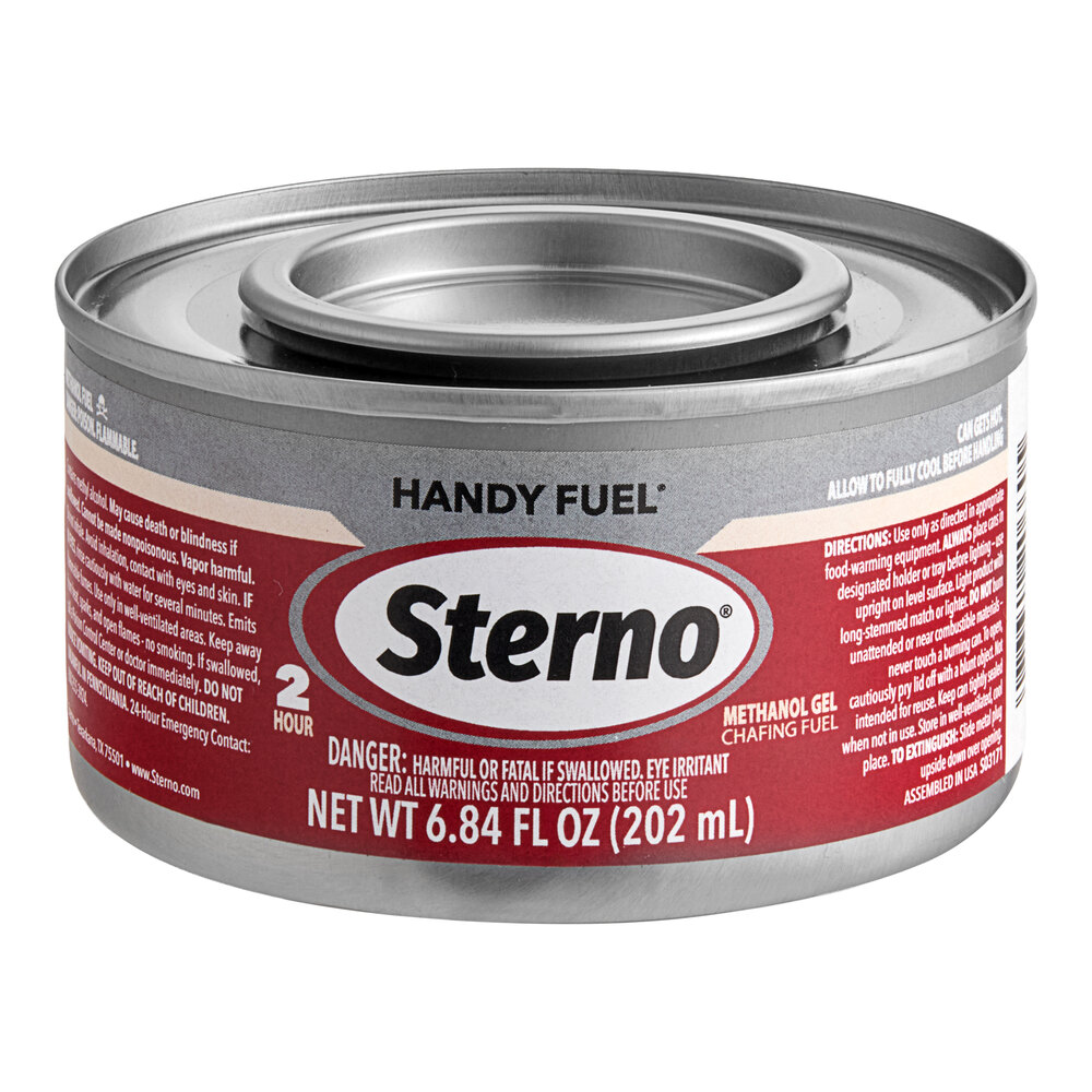 Sterno 20660 2 Hour Handy Fuel Methanol Gel Chafing Fuel - 72/Case