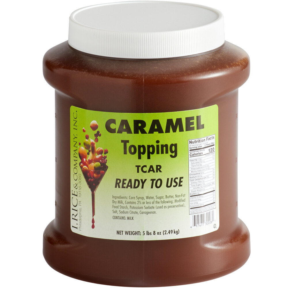 I. Rice 1/2 Gallon Caramel Dessert / Sundae Topping - 6/Case
