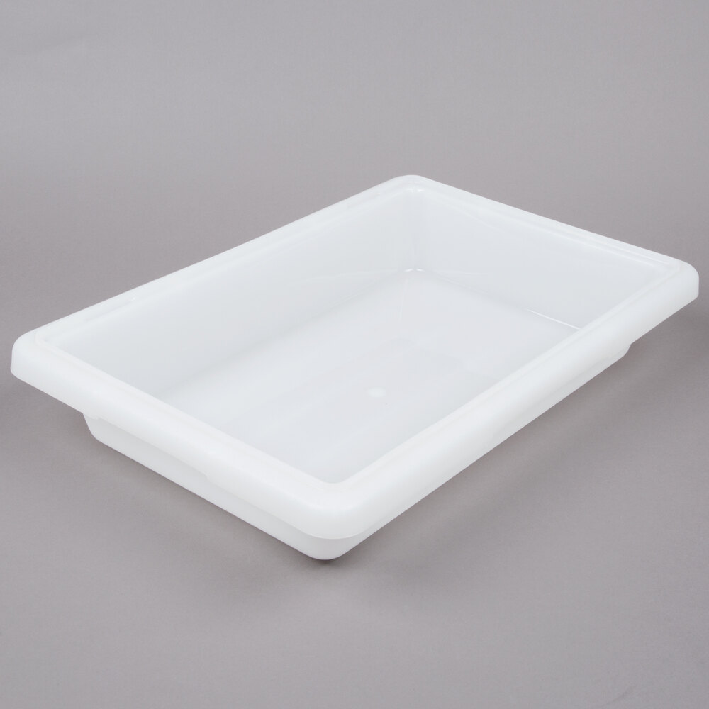 Carlisle 1063002 StorPlus White Food Storage Box - 18" x 12" x 3 1/2"