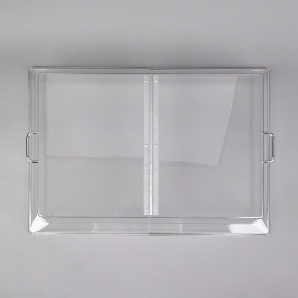 Cambro RD1826CWH Camwear 18" x 26" Clear Dome Display Cover with Hinged Lid