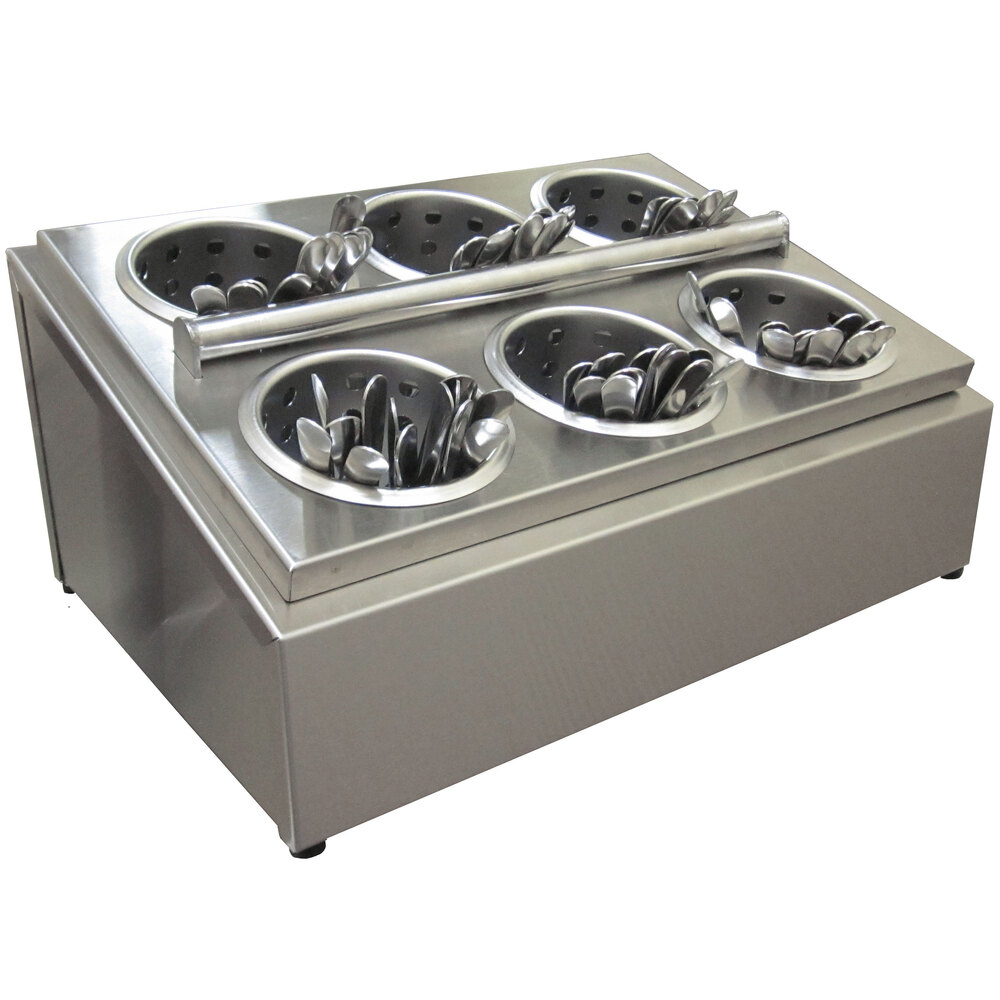 Steril-Sil E1-CBD-1H Stainless Steel Countertop Silverware Dispenser ...