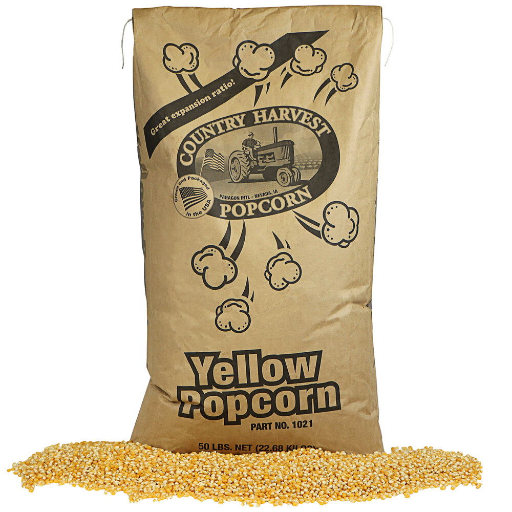 Paragon Country Harvest Yellow Butterfly Popcorn Kernels 50 lb.