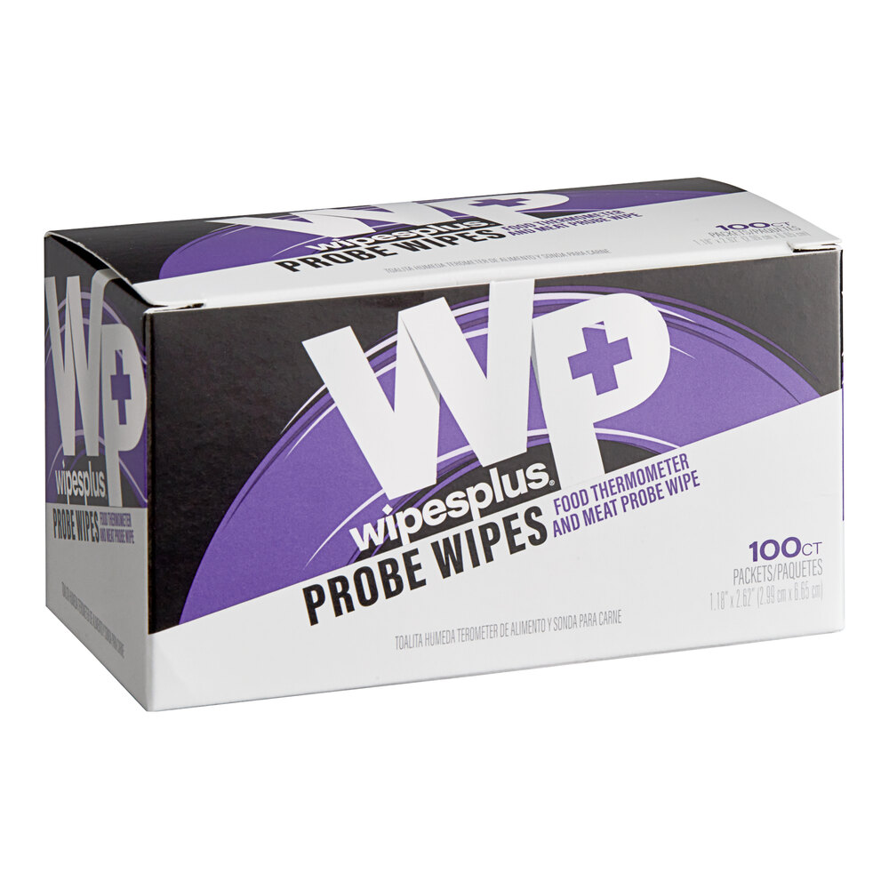 WipesPlus Probe Wipe Sachet, Thermometer Sanitizing Wipes - 1,000/Case