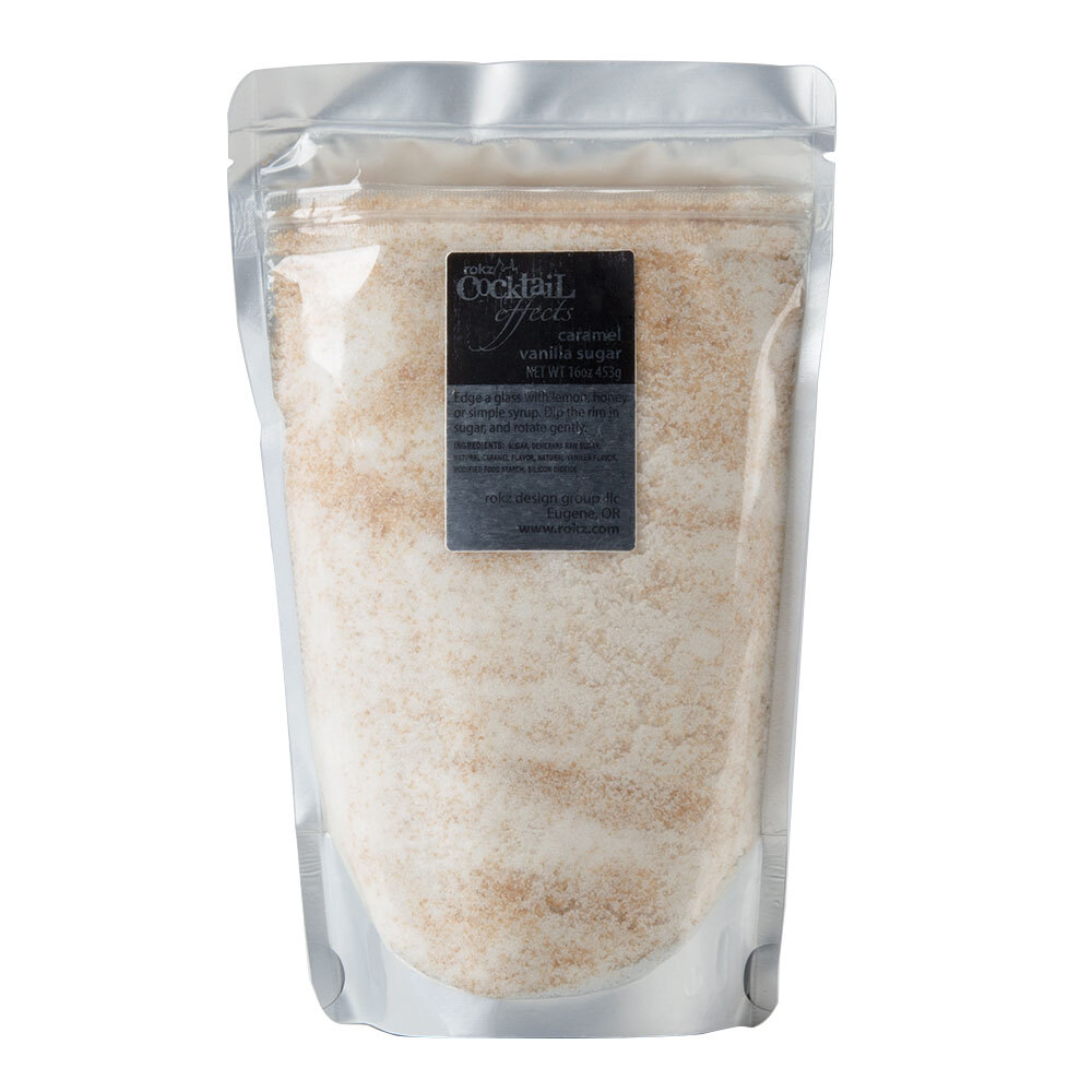 Rokz 1 lb. Caramel Vanilla Cocktail Rimming Sugar
