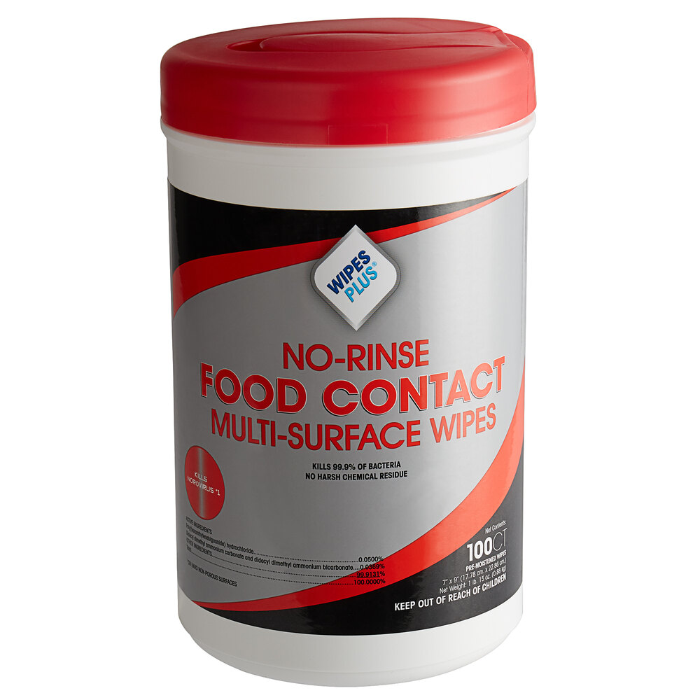 WipesPlus Food Contact Sanitizing Wipes (100 Count)