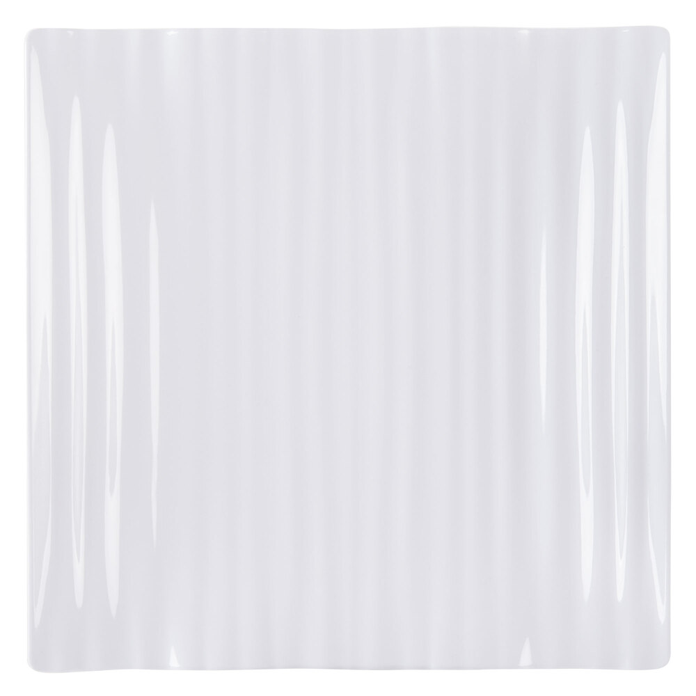 GET PL-85-W Polynesian 9 3/4" White Square Plate - 12/Case