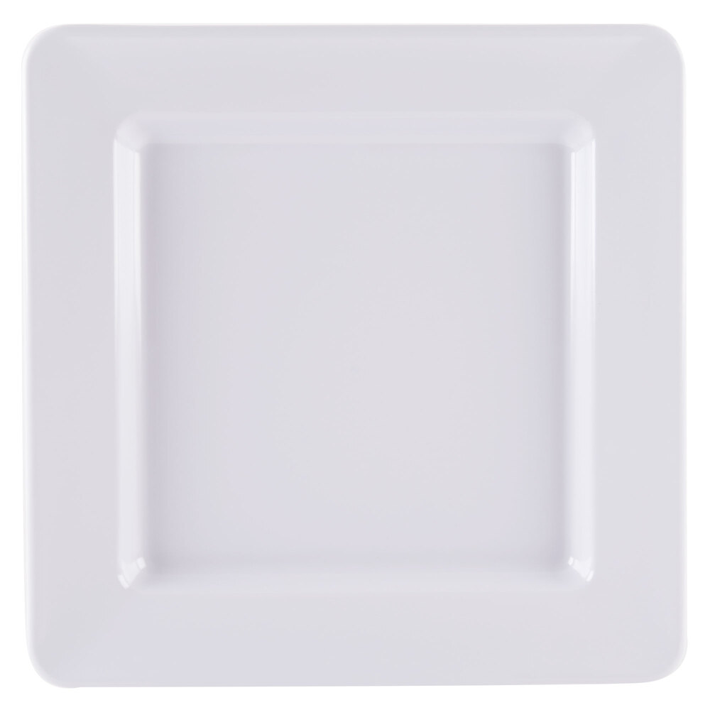 GET ML-12-W Milano 12" White Square Plate - 12/Case