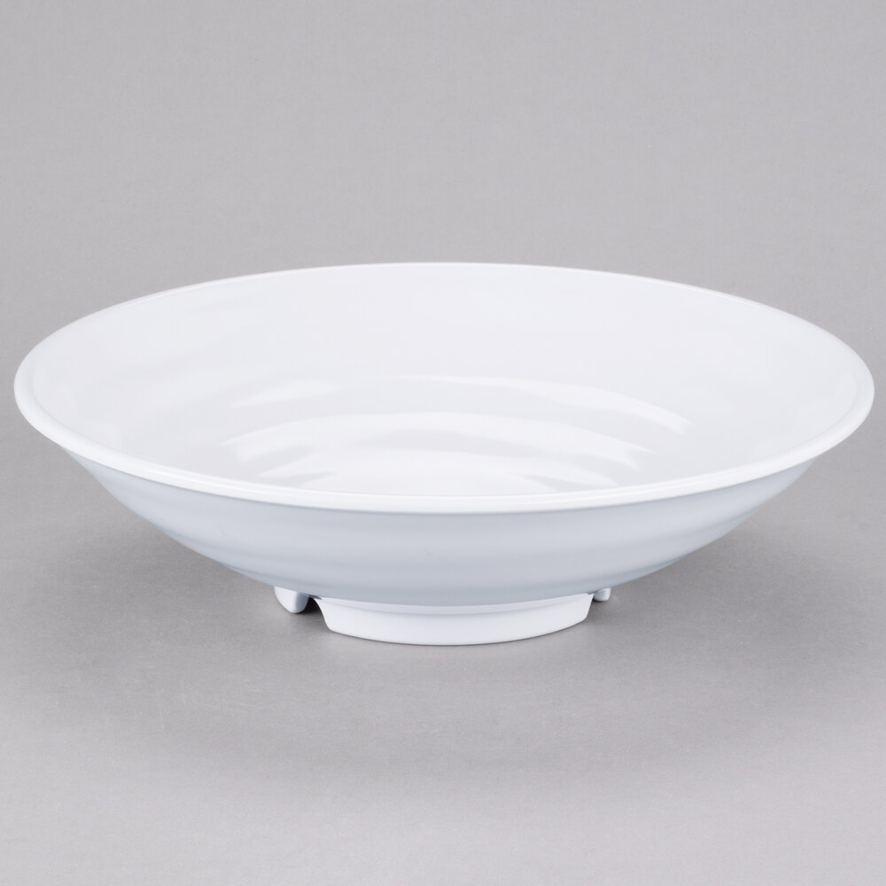 GET ML-73-W Milano 2 Qt. Round White Melamine Bowl
