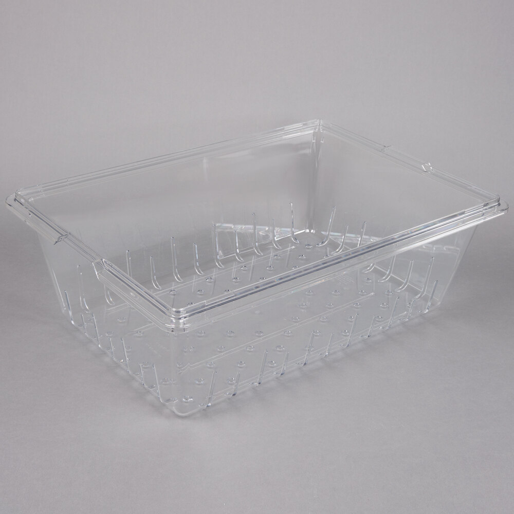 Cambro 18268CLRCW135 Camwear® 26" x 18" x 8" Clear Plastic Food Drain ...