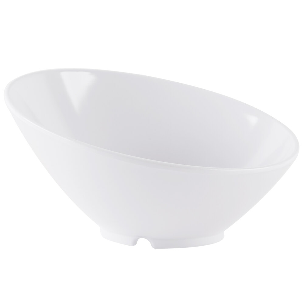 GET B-792-W San Michele White 24 oz. Slanted Melamine Bowl
