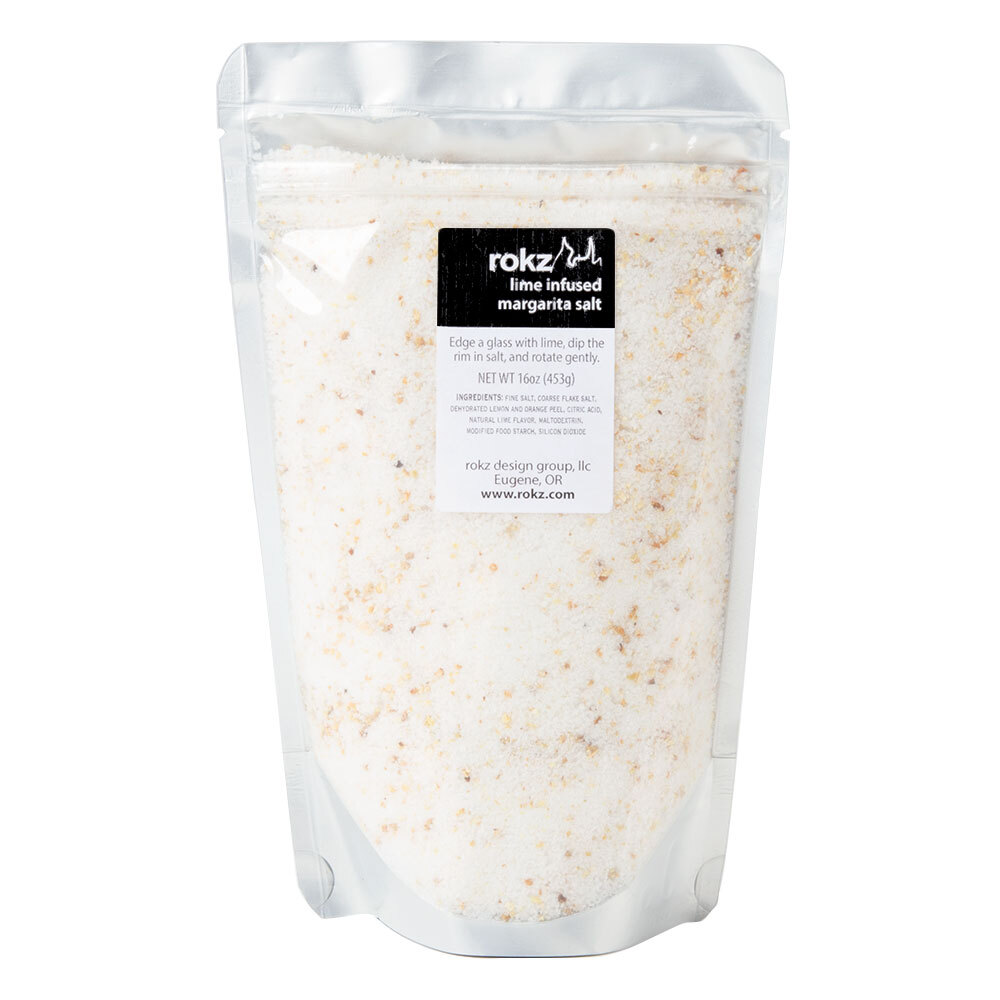 Rokz 1 lb. Natural Lime Margarita Infused Cocktail Rimming Salt