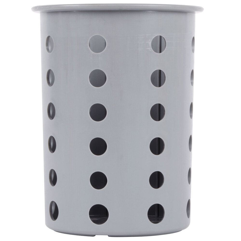 Steril-Sil RP-25-GRAY Gray Perforated Plastic Flatware Cylinder