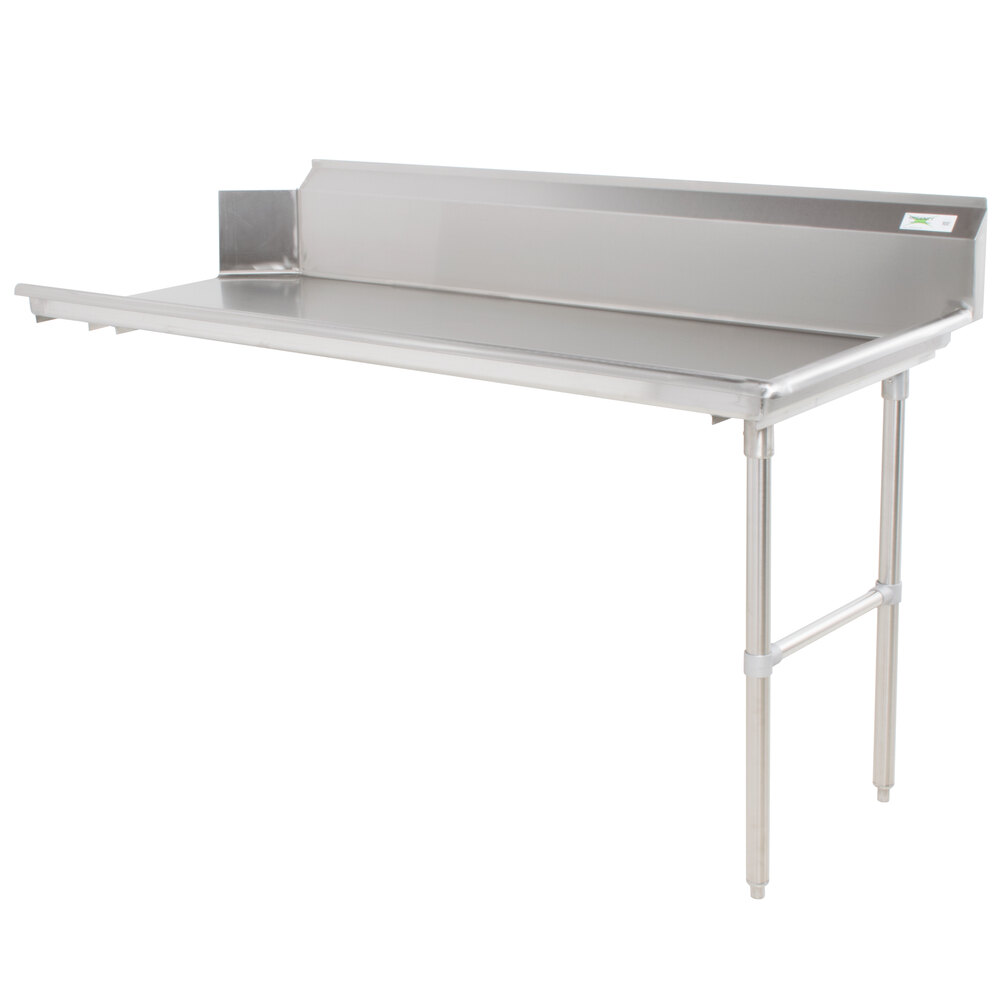 Regency 16 Gauge 6' Clean Dish Table - Right Drainboard