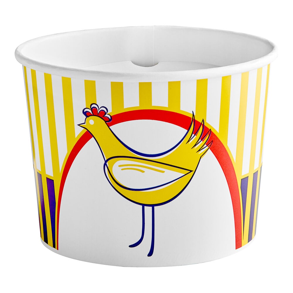 Fried Chicken Bucket w/ Lid - 64 oz., 35/Pack | WebstaurantStore
