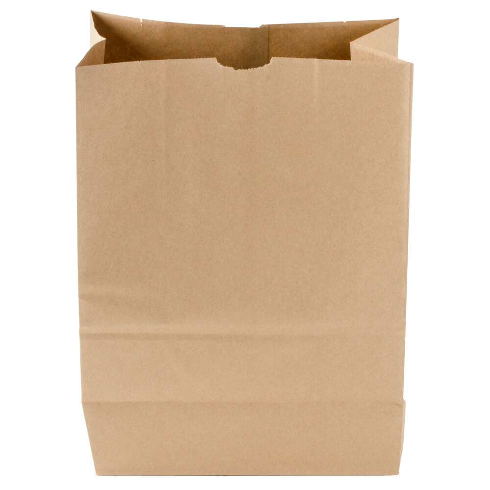 1/6 Brown Paper Barrel Sack Bag - 400/Bundle