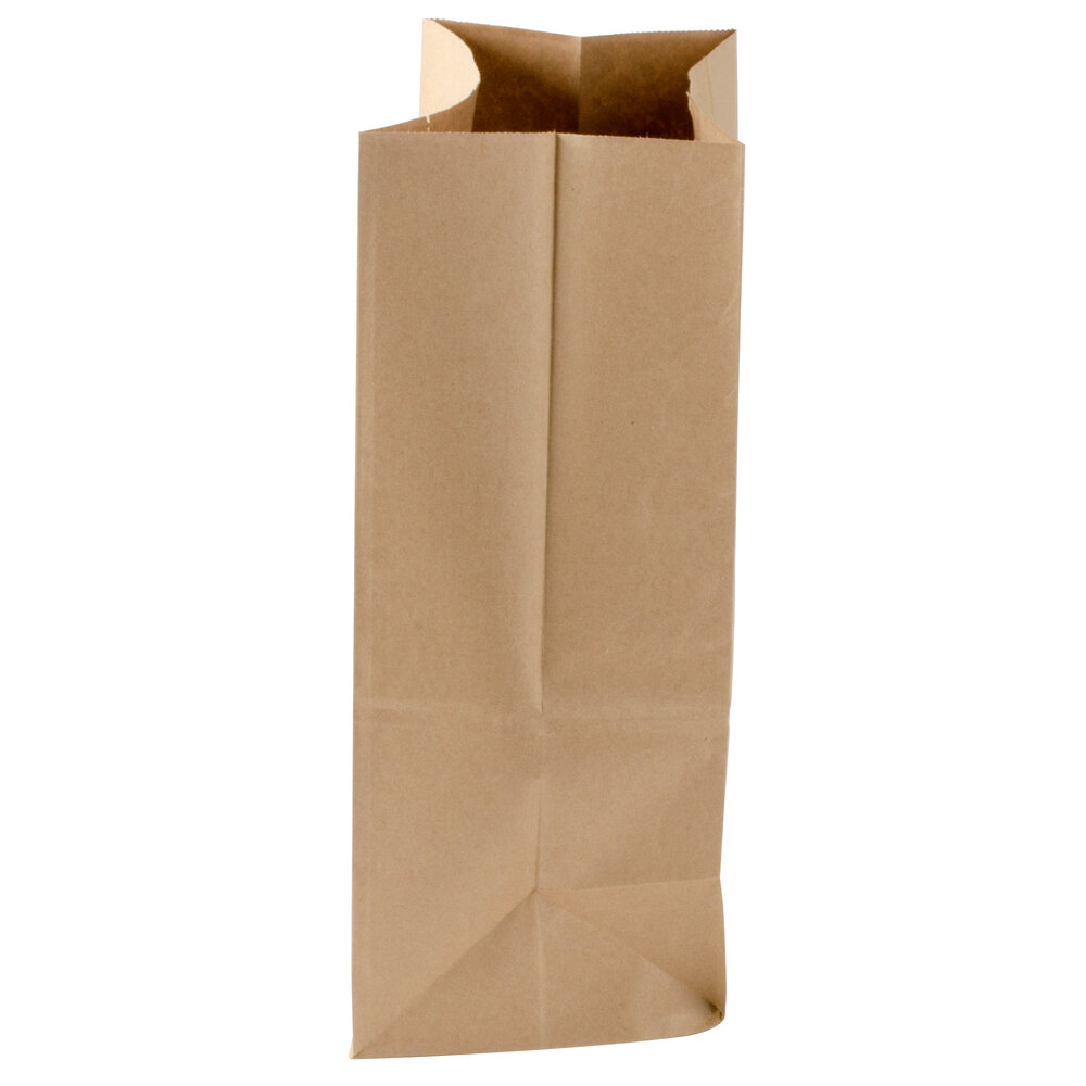 1/6 Brown Paper Barrel Sack Bag - 400/Bundle