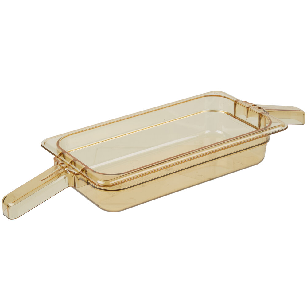Carlisle 30860HH13 StorPlus 1/3 Size Amber High Heat Plastic Food Pan ...