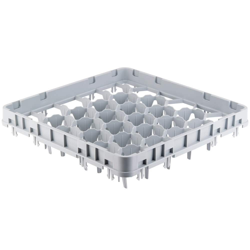 Cambro 30GE1151 Soft Gray Full Size 30 Compartment Full Drop Glass Rack ...
