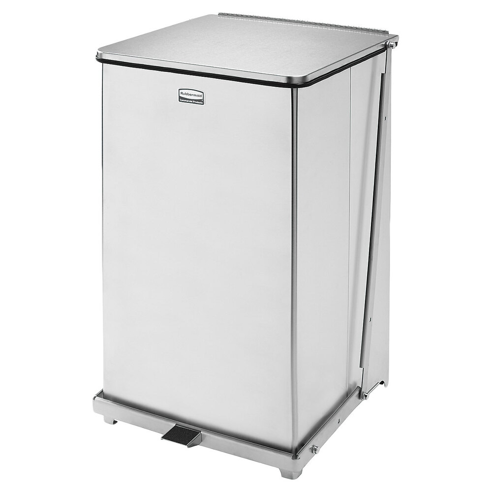 Rubbermaid® FGST40SSPL The Defenders 25 Gallon Stainless Steel Square ...