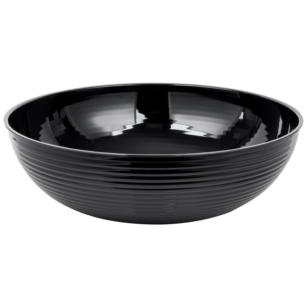 Cambro RSB23CW110 40 Qt. Black Camwear® Round Ribbed Bowl