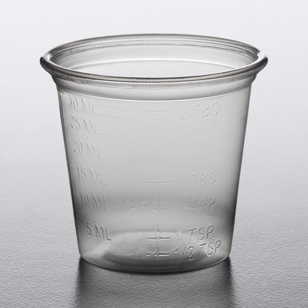 Dart Conex Complements 125PCG 1.25 oz. Clear Plastic Graduated Medicine ...