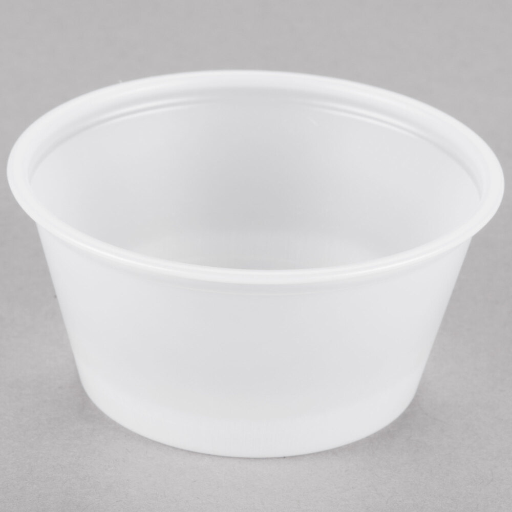 Solo P200N 2 oz. Translucent Polystyrene Souffle / Portion Cup - 2,500/Case