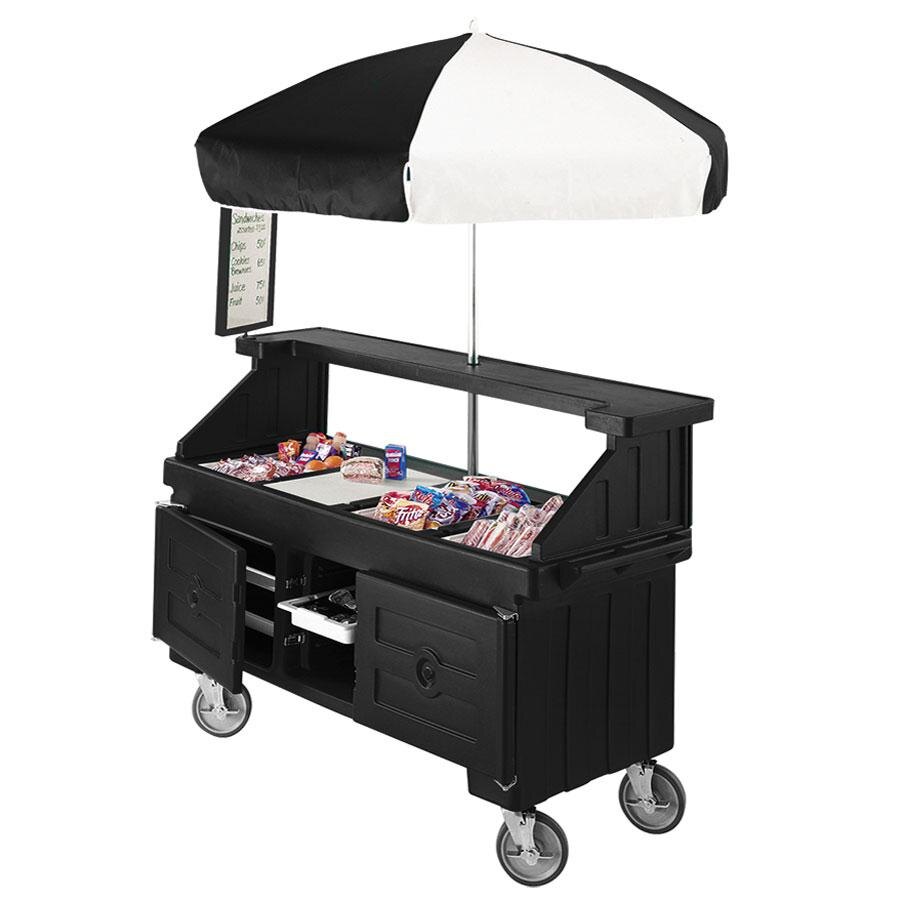 Cambro CVC724110 Camcruiser Black Customizable Vending Cart with ...
