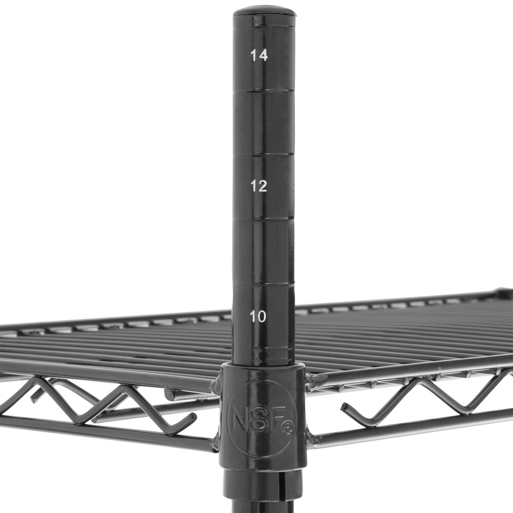 Regency 8" NSF Black Epoxy Mobile Shelving Post