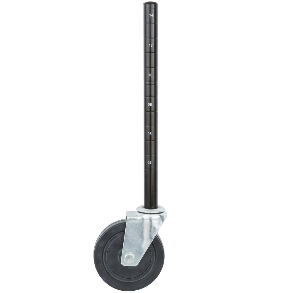 Regency 14" NSF Black Epoxy Mobile Shelving Post