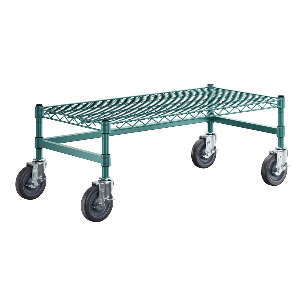 Regency 18" x 36" x 14" Green Epoxy Coated Mobile Dunnage Rack Kit with ...