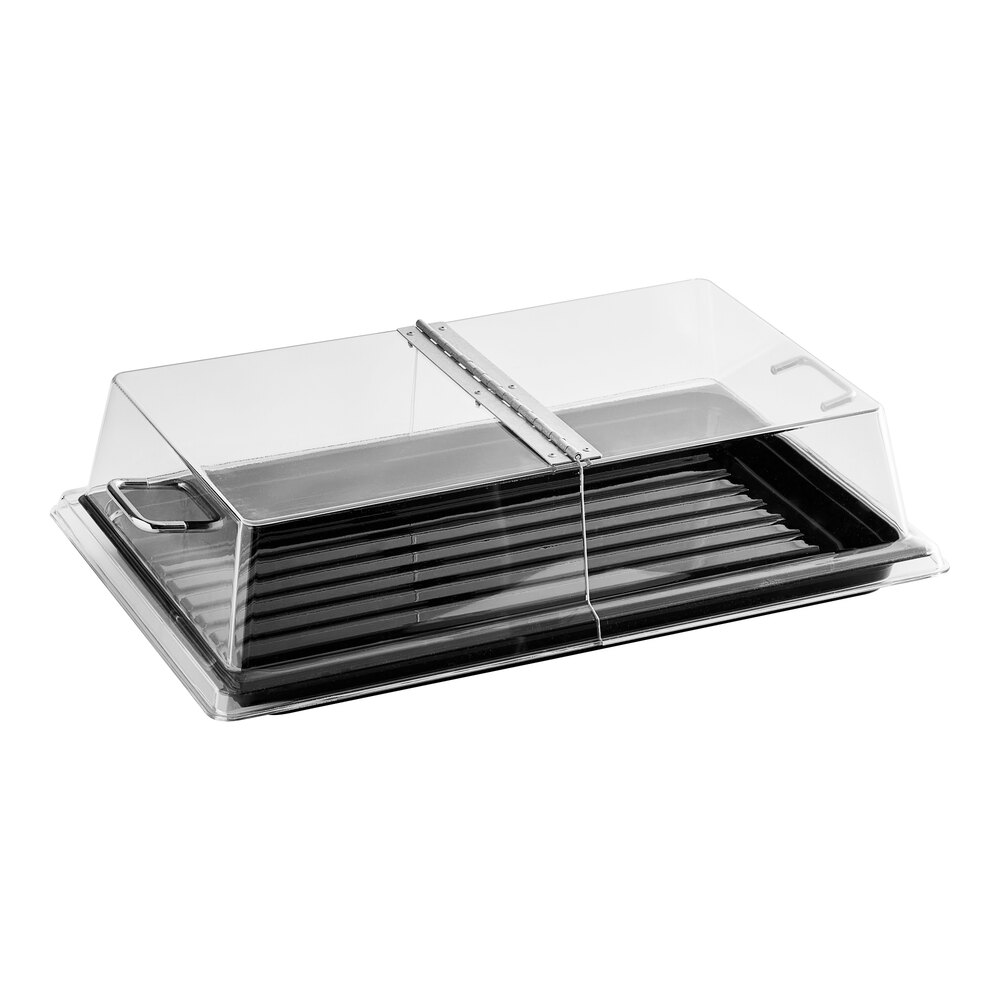 Cambro Sample and Display Tray Kit with Black Polycarbonate Tray and ...