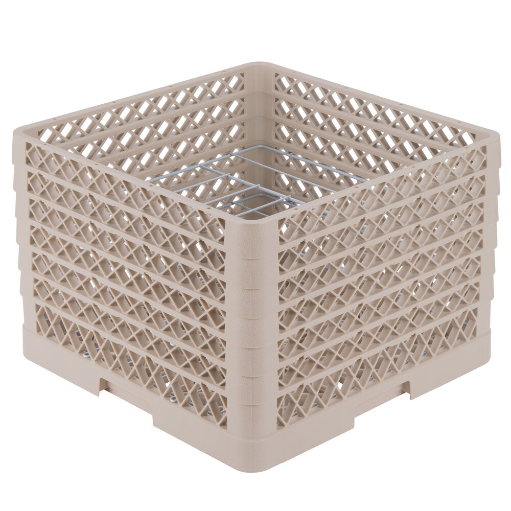Vollrath PM0912-6 Traex® Plate Crate Beige 9 Compartment Plate Rack ...