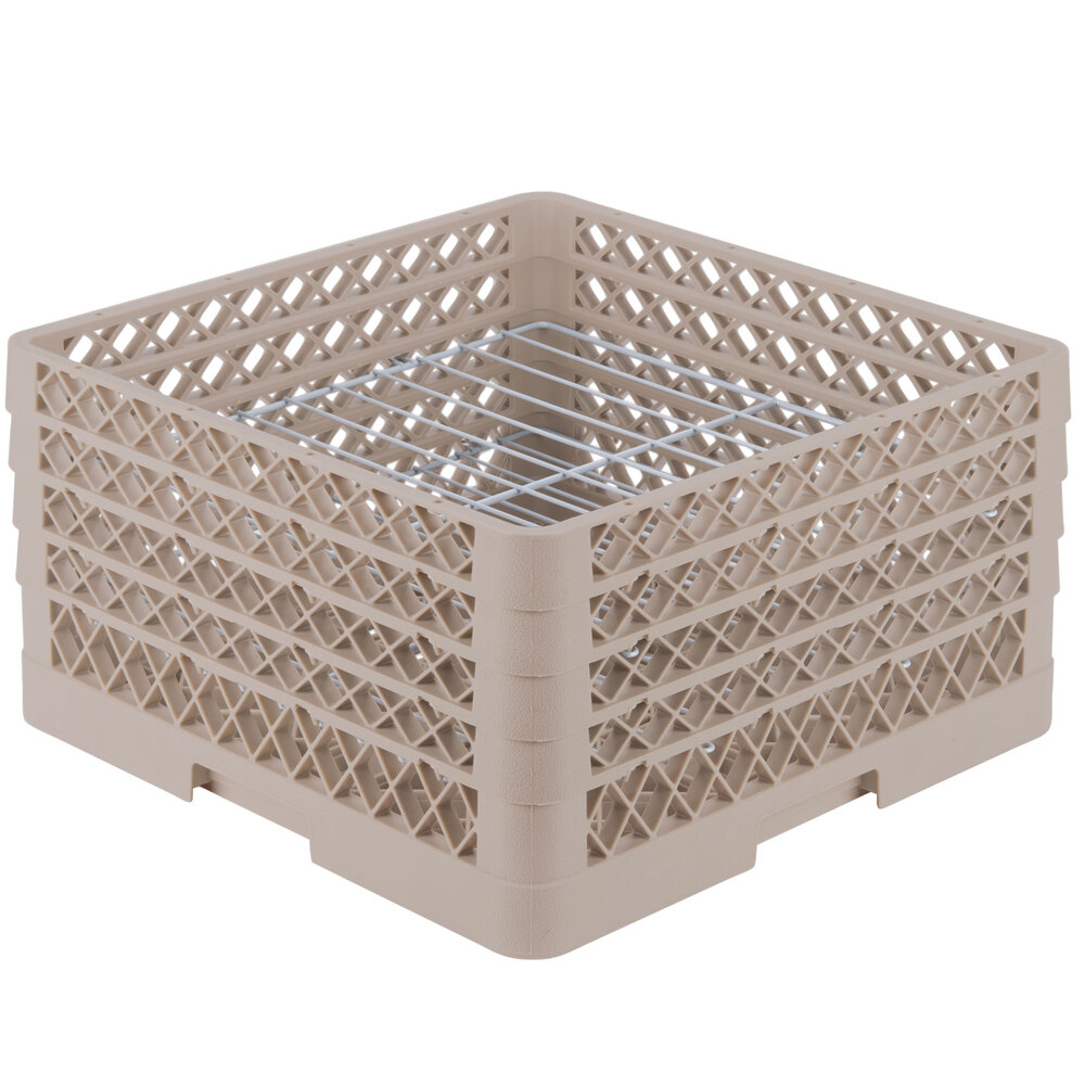 Vollrath PM2209-4 Traex® Plate Crate Beige 22 Compartment Plate Rack ...