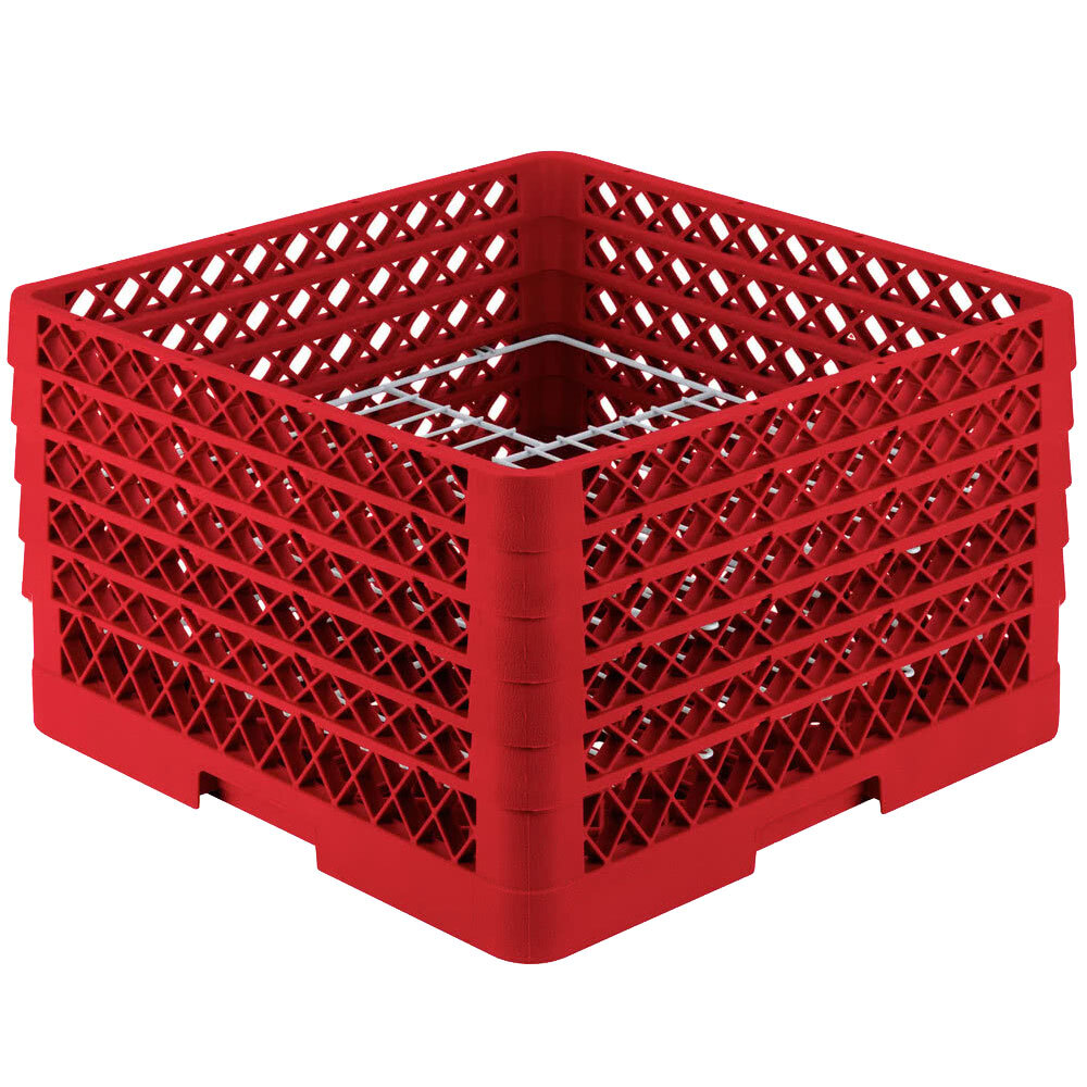 Vollrath PM2011-5 Traex® Plate Crate Red 20 Compartment Plate Rack ...