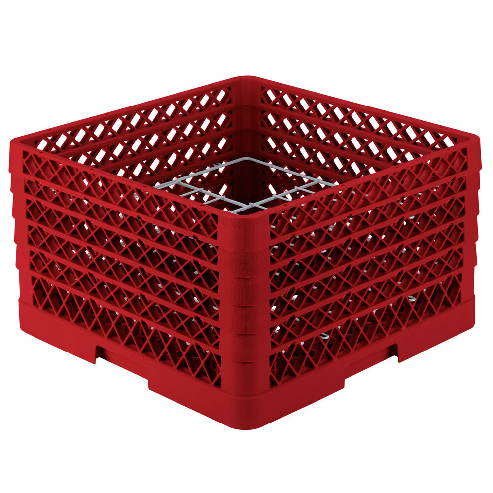 Vollrath PM1211-5 Traex® Plate Crate Red 12 Compartment Plate Rack ...