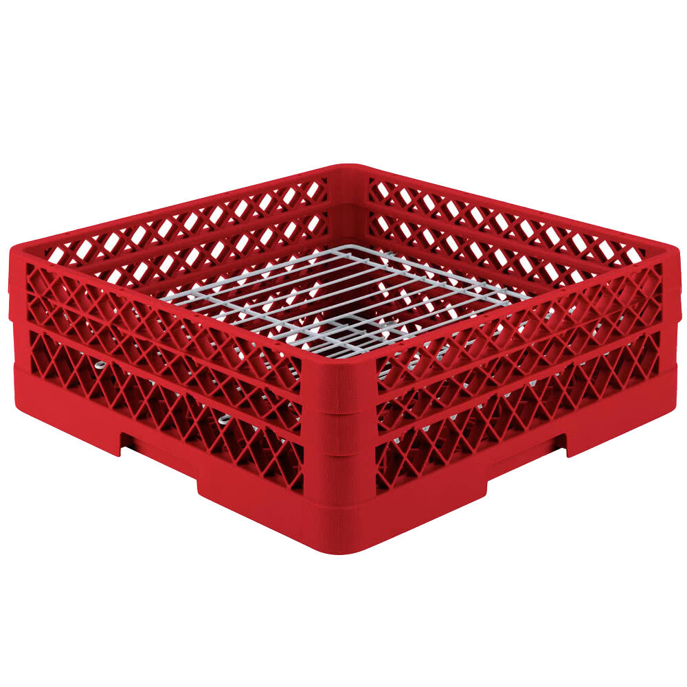 Vollrath PM3208-2 Traex® Plate Crate Red 32 Compartment Plate Rack ...
