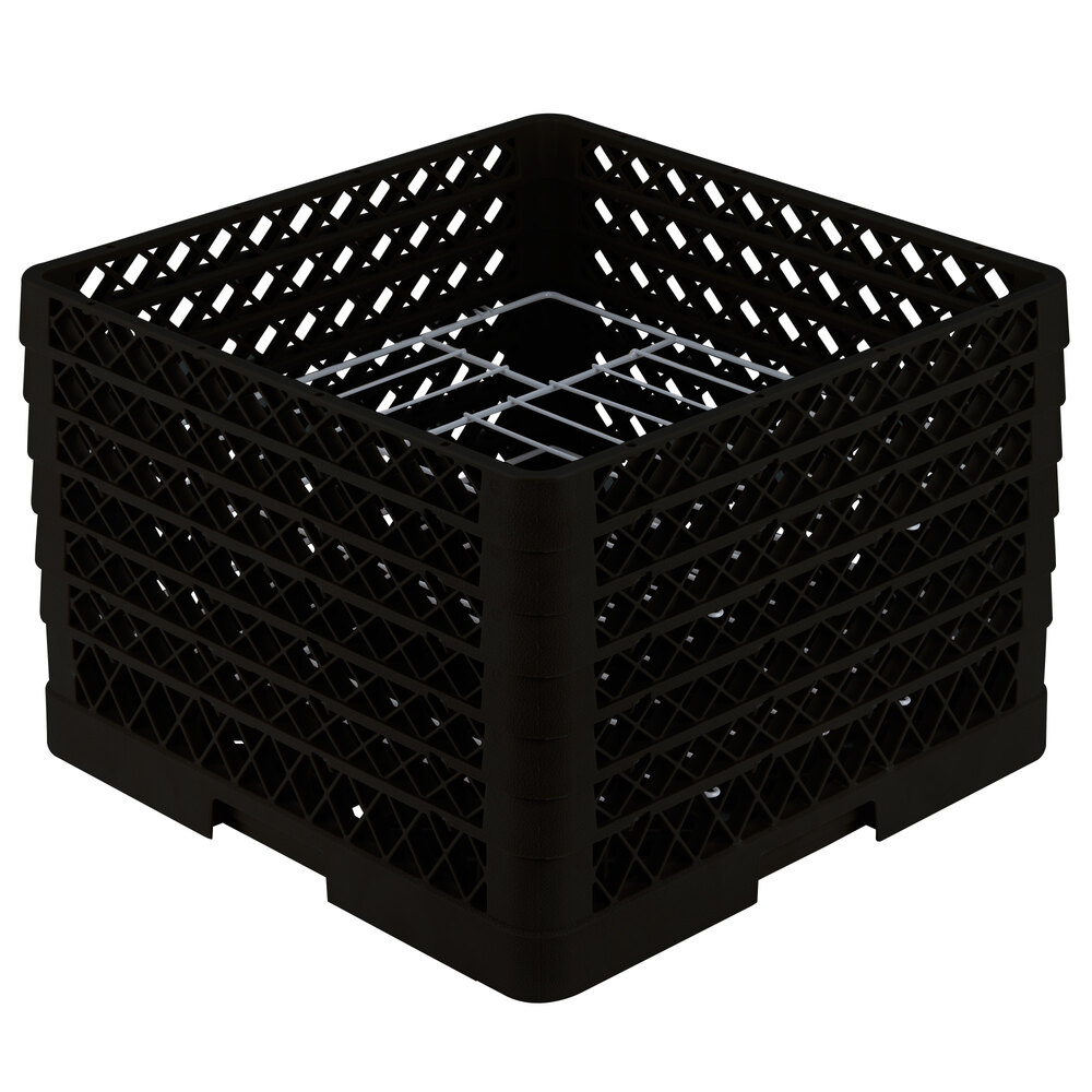 Vollrath PM1412-6 Traex® Plate Crate Black 14 Compartment Plate Rack ...