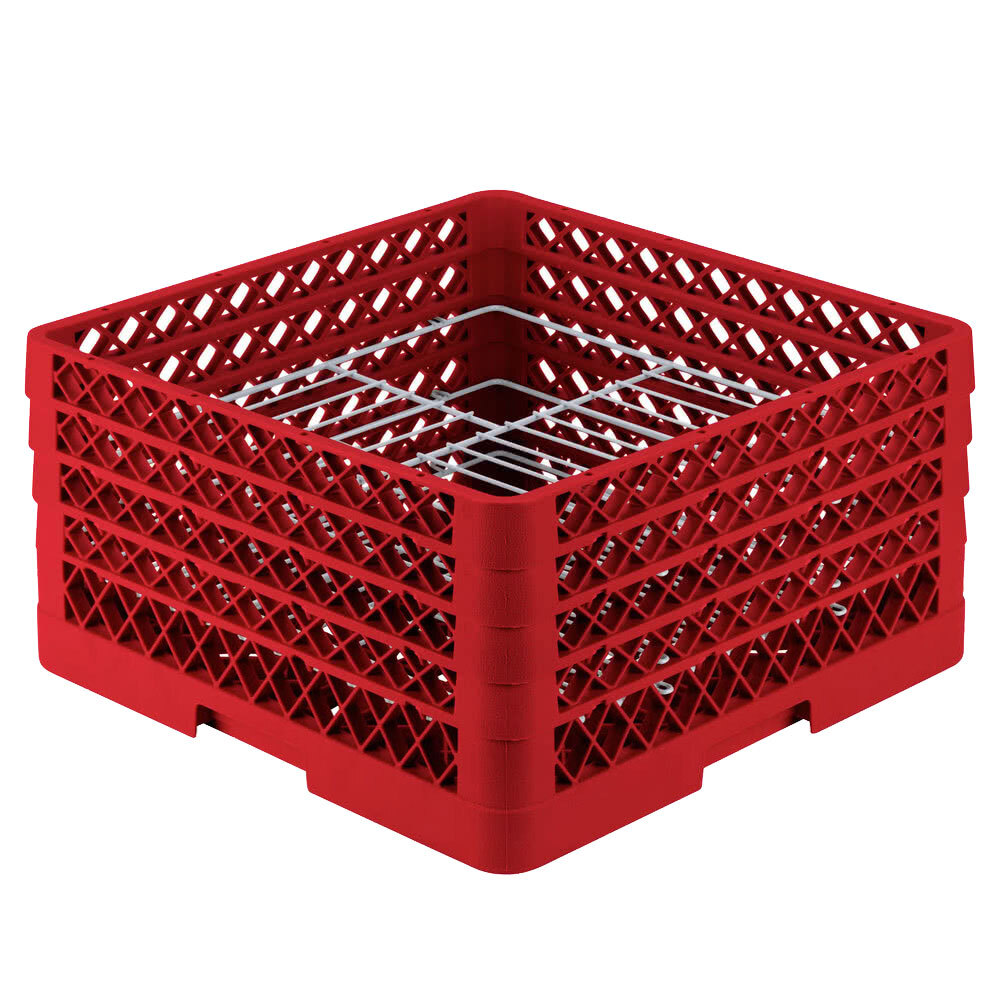Vollrath PM2110-4 Traex® Plate Crate Red 21 Compartment Plate Rack ...