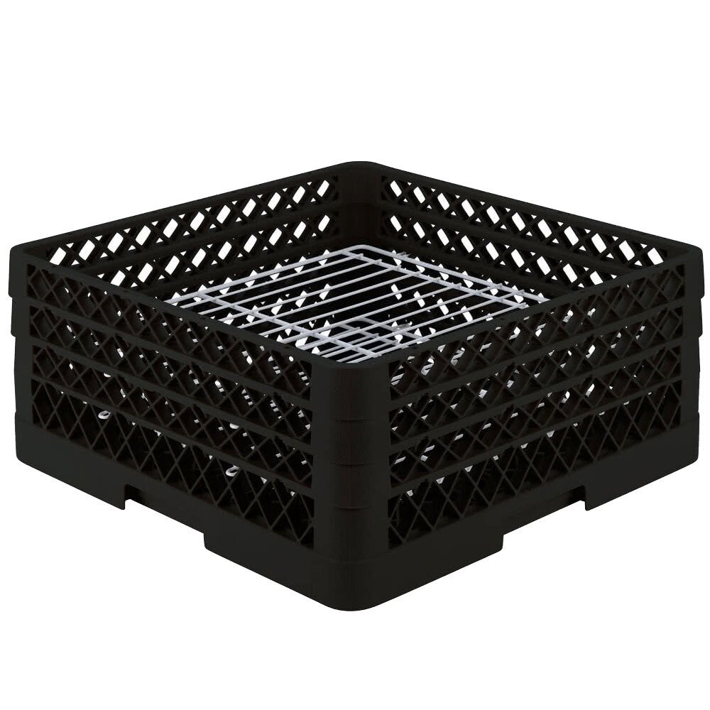 Vollrath PM3208-3 Traex® Plate Crate Black 32 Compartment Plate Rack ...