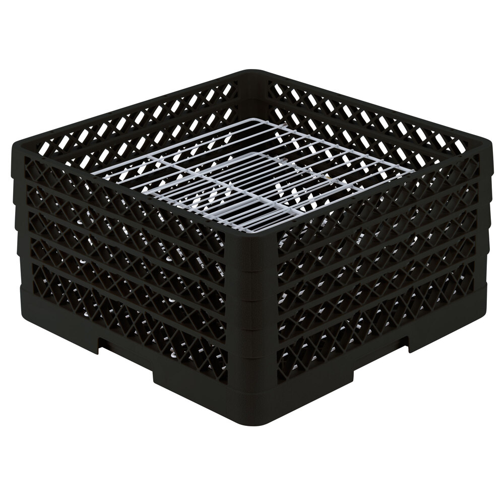 Vollrath PM3008-4 Traex® Plate Crate Black 30 Compartment Plate Rack ...