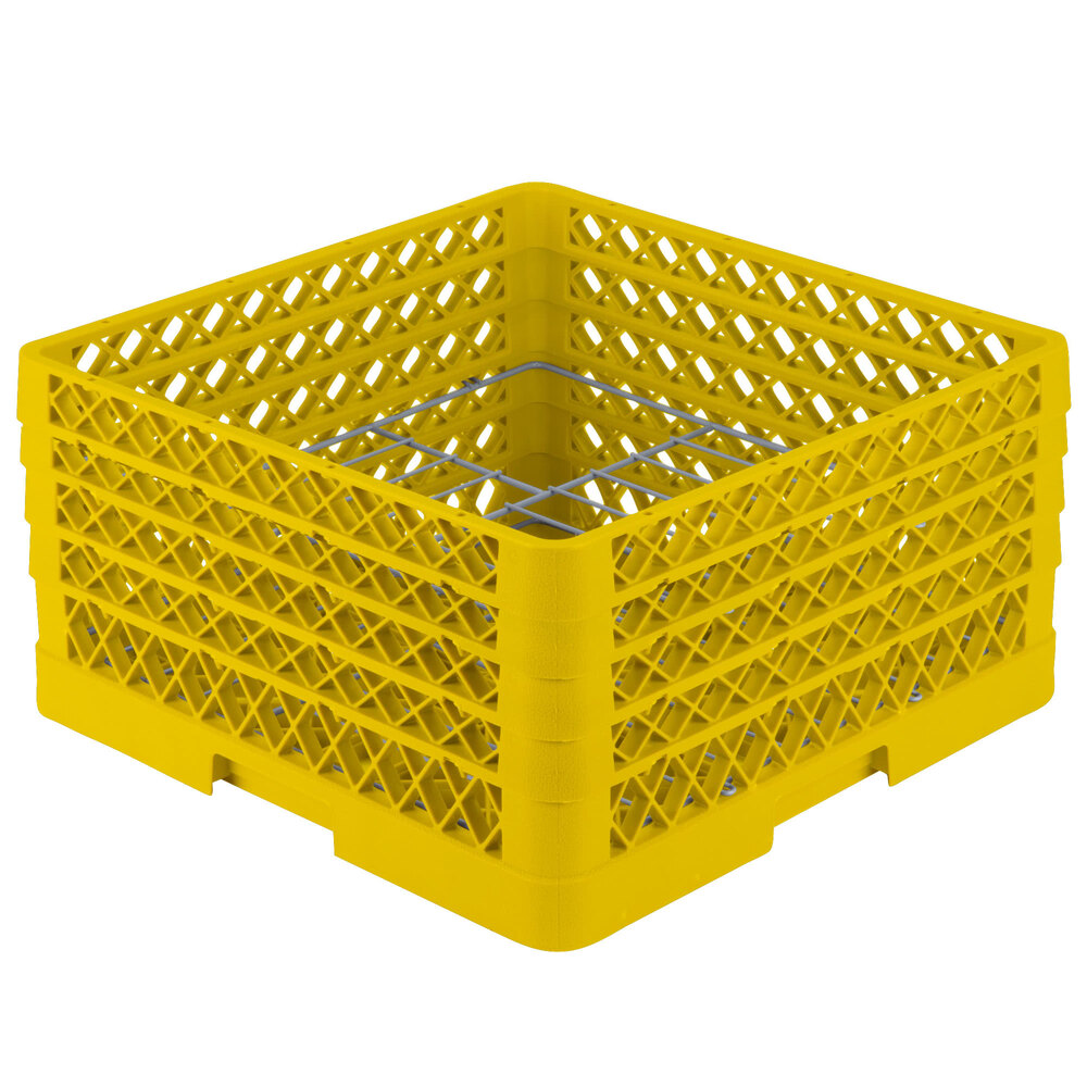 Vollrath PM1510-4 Traex® Plate Crate Yellow 15 Compartment Plate Rack ...