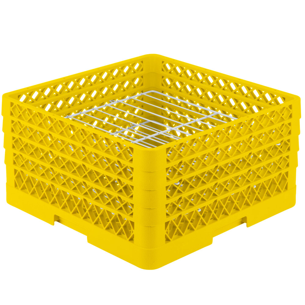 Vollrath PM2209-4 Traex® Plate Crate Yellow 22 Compartment Plate Rack ...