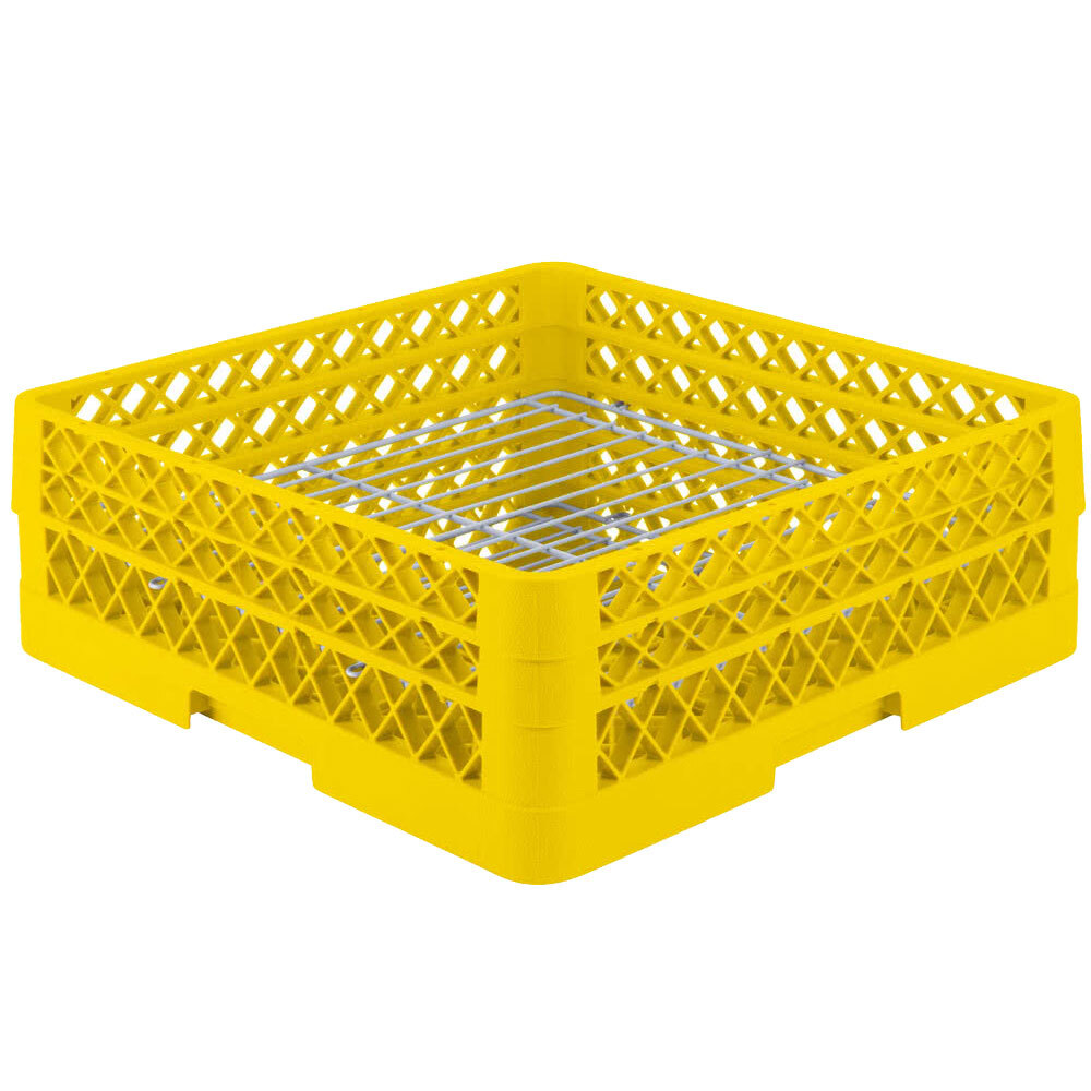 Vollrath PM3208-2 Traex® Plate Crate Yellow 32 Compartment Plate Rack ...