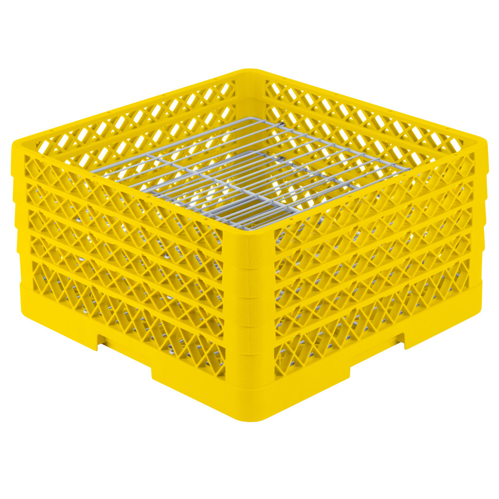 Vollrath PM3008-4 Traex® Plate Crate Yellow 30 Compartment Plate Rack ...