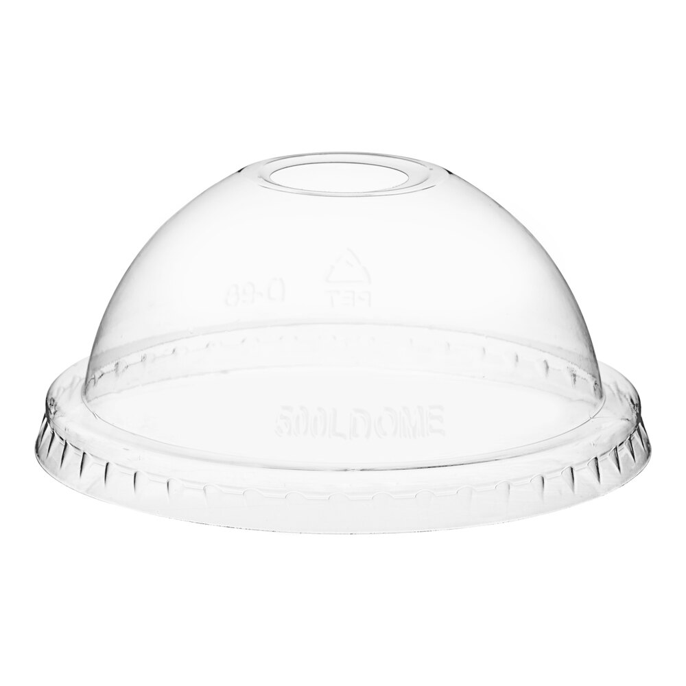Choice 9 oz., 12 oz., 16 oz., 20 oz., 24 oz. Clear Dome Lid with 1 ...